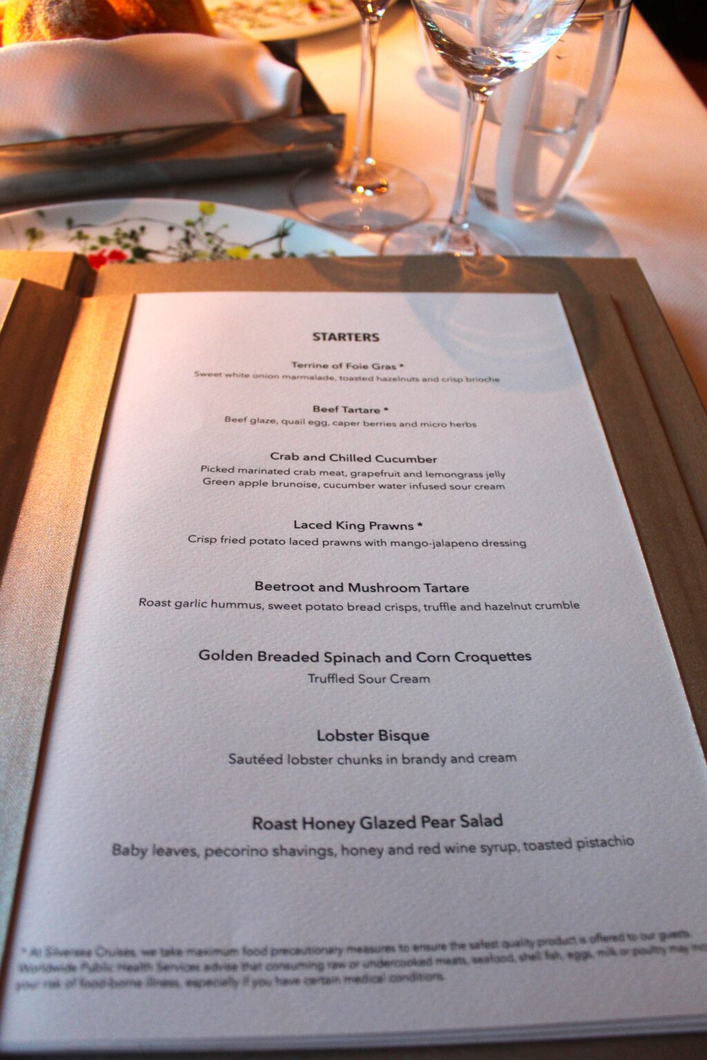 Food on a Silversea Cruise - The Travels of Mrs B